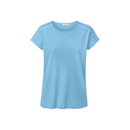 Tchibo - Shirt aus Leinenmix - Damen - Gr. L - hellblau