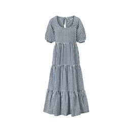 Tchibo - Kariertes Maxikleid - Damen - Gr. 38 - dunkelblau/kariert