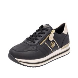 Remonte Sneaker Damen Gr&ouml;&szlig;e 36 gold / schwarz / naturwei&szlig;