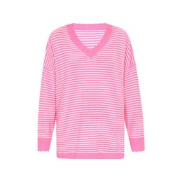 swirly Pullover Damen Gr&ouml;&szlig;e XL pink / wei&szlig;