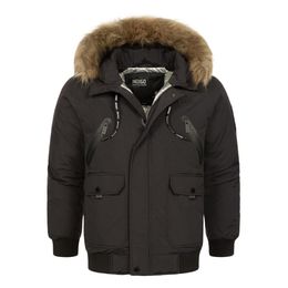 INDICODE JEANS Jacke ' Zakai ' Herren Gr&ouml;&szlig;e XXL braun / schwarz