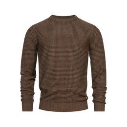 INDICODE JEANS Pullover ' Lourdes ' Herren Gr&ouml;&szlig;e S braun / grau
