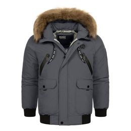 INDICODE JEANS Winterjacke ' Zakai ' Herren Gr&ouml;&szlig;e XL beige / grau / schwarz