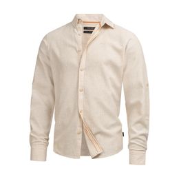 INDICODE Jeans Button Up Shirt 'Theon' male Beige size L