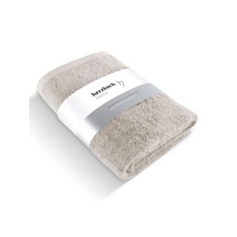 Herzbach Home Shower Towel male Beige size 80x200 cm