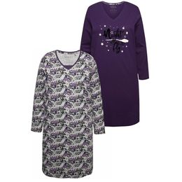 Ulla Popken Nightgown female Purple, Black size 46-48