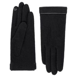 Roeckl Full Finger Gloves 'LEATHER PIPING TOUCH' female Black size 7,5