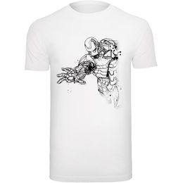 F4NT4STIC Shirt 'Marvel Avengers Iron Man Mono Line' male White size XXL