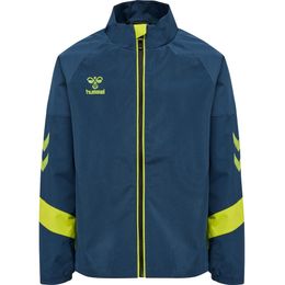 Hummel Sportjacke 'Lead' Jungen Gr&ouml;&szlig;e 152 dunkelblau / gelb
