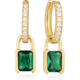 SIF JAKOBS Earrings female Gold, Green size One Size