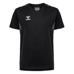 Hummel Funktionsshirt 'Authentic' Herren Gr&ouml;&szlig;e 56 grau / schwarz / wei&szlig;