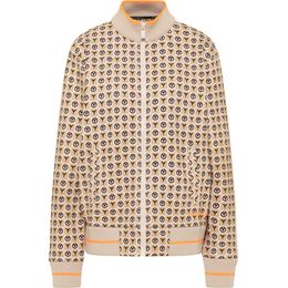 Carlo Colucci Sweatjacke Damen Gr&ouml;&szlig;e XXL beige / braun / orange