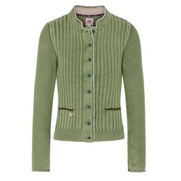 Spieth & Wensky SPIETH & WENSKY Strickjacke 'Alexa' Damen Gr&ouml;&szlig;e XL gr&uuml;n / dunkelgr&uuml;n / wei&szlig;