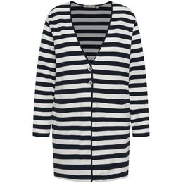Ulla Popken Knit Cardigan female Blue, White size 58-60