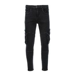 Ombre Cargo Jeans 'P1079' male Black size S