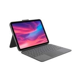 Logitech Combo Touch, Tastatur grau, DE-Layout, Scherenmechanik, f&uuml;r iPad 10. Generation
