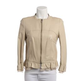 Valentino Lederjacke / Ledermantel Damen Gr&ouml;&szlig;e S creme