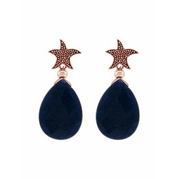 Gemshine Ohrringe Damen Gr&ouml;&szlig;e One Size navy / rosegold