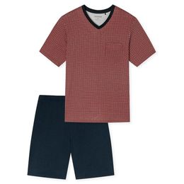 Schiesser Shorty 'Comfort Nightwear' Herren Gr&ouml;&szlig;e XXL dunkelblau / rot