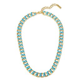 Yokoamii Necklace female Blue, Gold size One Size