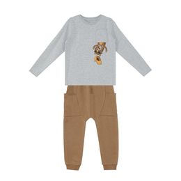 Denokids Set 'Pocket Tiger' Jungen Gr&ouml;&szlig;e 122 grau