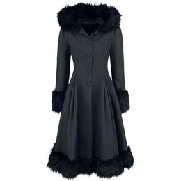 Hell Bunny Elvira Coat Mantel schwarz in 4XL 10008057 - black