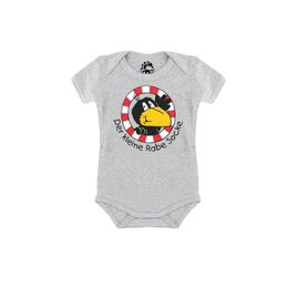 logoshirt Babybody 'Der kleine Rabe Socke' Jungen Gr&ouml;&szlig;e 98 gelb / graumeliert / rot / schwarz / wei&szlig;