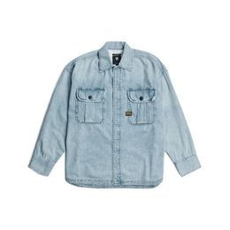 G-Star Raw G-star Button Up Shirt 'Pleated' male Blue size XL
