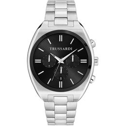 Trussardi Analog Watch male Black, Silver size One Size