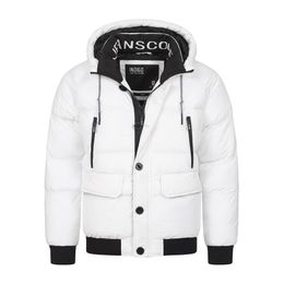 INDICODE Jeans Winter Jacket 'Paulix' male White size L