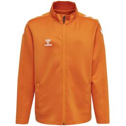 Hummel Sportsweatjacke 'Core Xk Poly' Jungen Gr&ouml;&szlig;e 176 orange / wei&szlig;