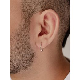 Hey Happiness Earring 'Basic Hoop' male Silver size One Size