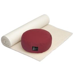 YOGISTAR.COM Yoga-set 'Meditation Natur' Herren Gr&ouml;&szlig;e XL bordeaux / wei&szlig;