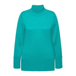 Ulla Popken Pullover Damen Gr&ouml;&szlig;e L/XL aqua / perlwei&szlig;