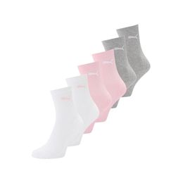 Puma Socken M&auml;dchen Gr&ouml;&szlig;e 27/30 graumeliert / rosa / wei&szlig;