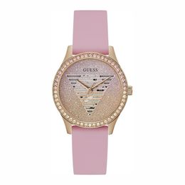 Guess Analog Watch female Gold, Pink size One Size