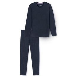 Schiesser Pyjama 'Comfort Essentials' Damen Gr&ouml;&szlig;e 6XL dunkelblau Winterkleid