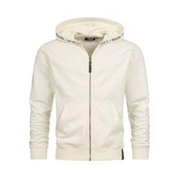 INDICODE Jeans Zip-Up Hoodie ' Mobil ' male White size L