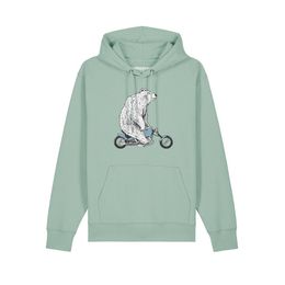 Watapparel Sweatshirt 'B&auml;r auf Bike' male Green size XXXL