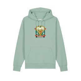 Watapparel Sweatshirt ' Hippies Bus ' male Green size XS