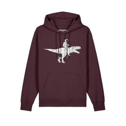 Watapparel Sweatshirt ' Astronaut on T-Rex ' male Red size M