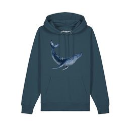 Watapparel Sweatshirt ' Wal ' Herren Gr&ouml;&szlig;e S hellblau / petrol