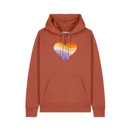 Watapparel Sweatshirt ' Rainbow Heart ' male Brown size XXL