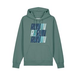 Watapparel Sweatshirt 'Run, Run, Run blue' male Green size XS