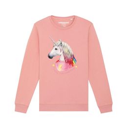 Watapparel Sweatshirt ' Flash, the unicorn ' Herren Gr&ouml;&szlig;e L mischfarben / rosa