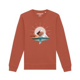 Watapparel Sweatshirt 'Sunrise & Lake' male Brown size M