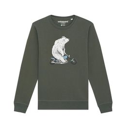 Watapparel Sweatshirt 'B&auml;r auf Bike' male Green size L