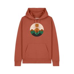 Watapparel Sweatshirt 'Geometric Landscape 2' male Brown size XS