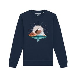 Watapparel Sweatshirt 'Sunrise & Lake' male Blue size XXXL