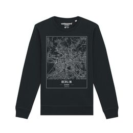 Watapparel Sweatshirt ' City maps Berlin Landkarte ' male Black size 5XL